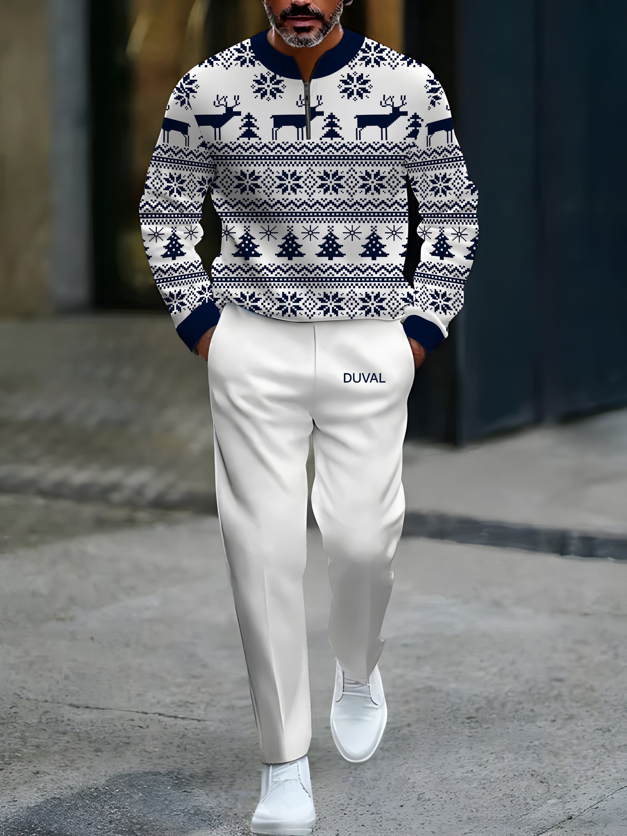 North Pole Quarter-Zip Two-Piece Sweater Set – DUVAL